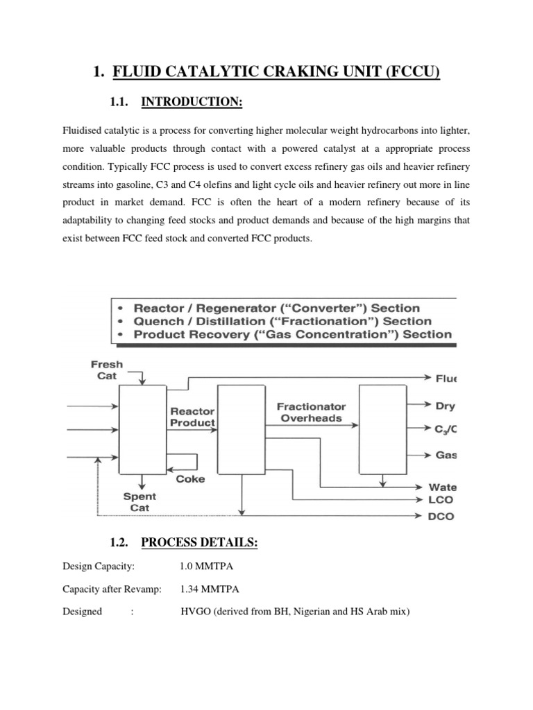 FCCu | Cracking (Chemistry) | Process Engineering