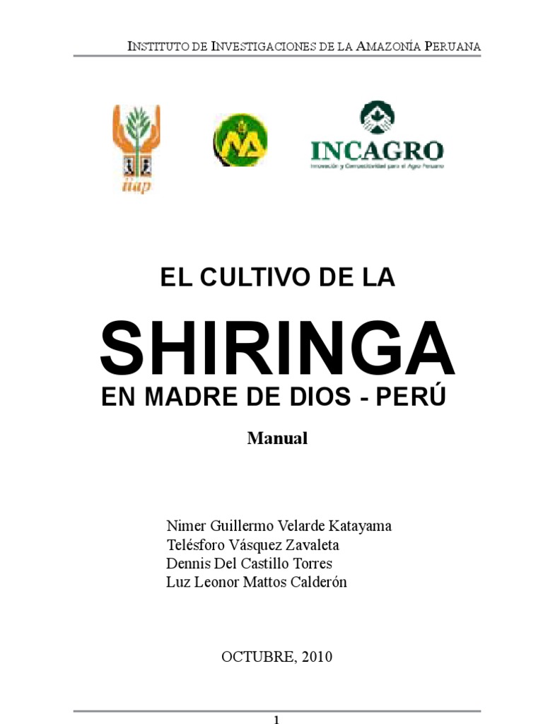Cultivo de Shiringa | PDF | Flores | Perú