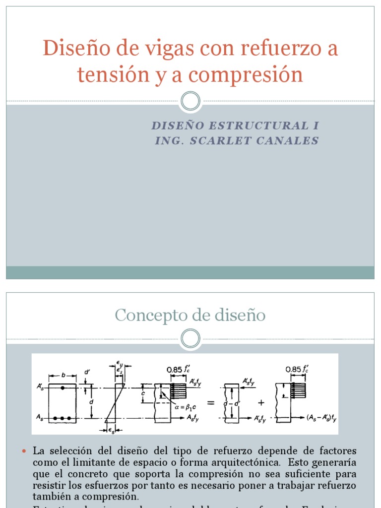 Diseño de Viga Doblemente Armada | PDF | Hormigón | Ingeniería