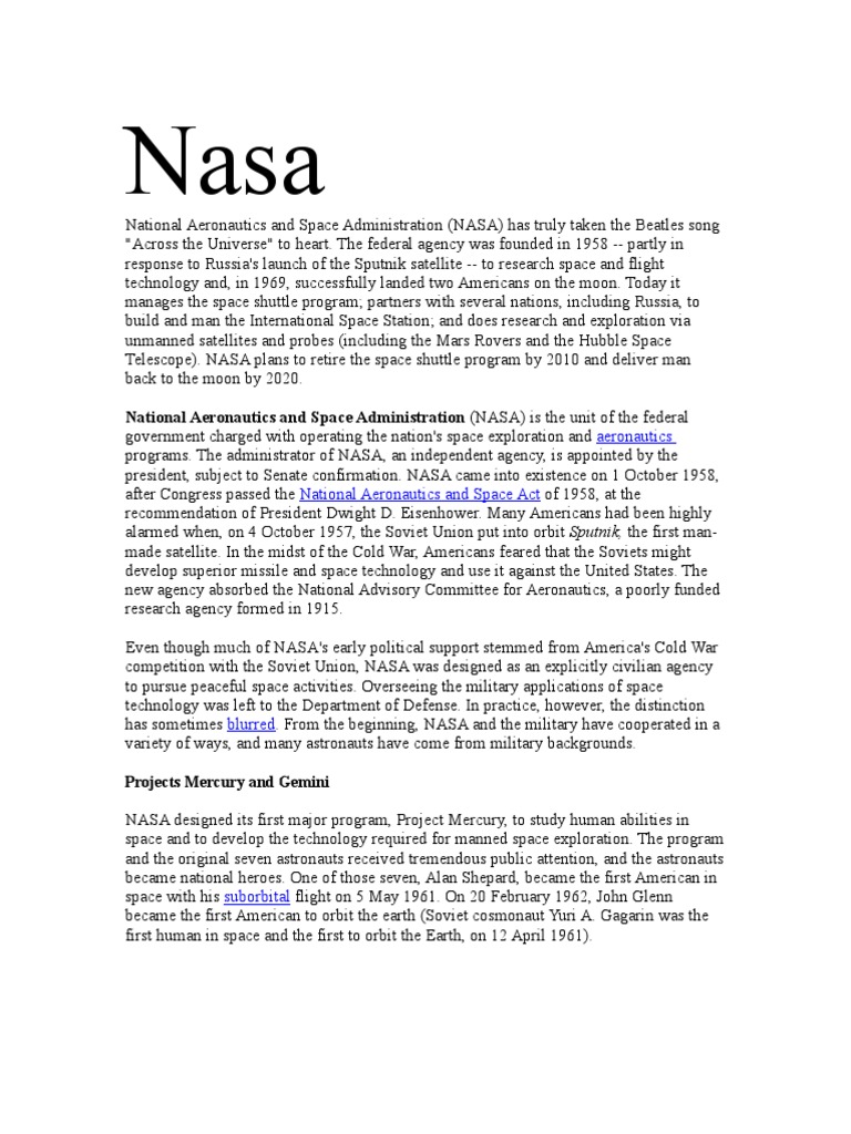 Nasa | PDF | Nasa | Apollo Program