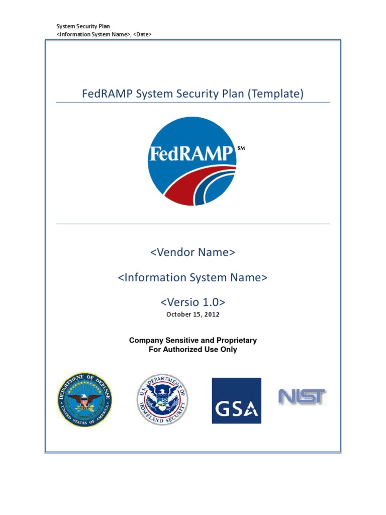 System Security Plan Template 101512 - 508 | PDF | Computer Security ...