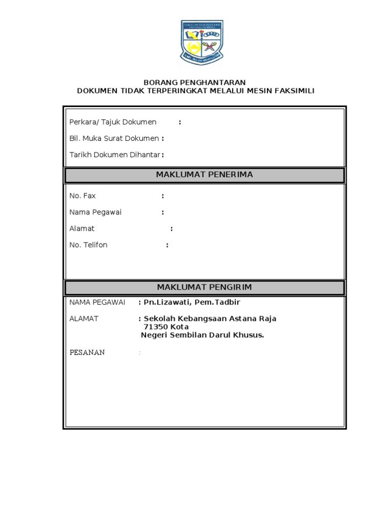 Borang Fax | PDF