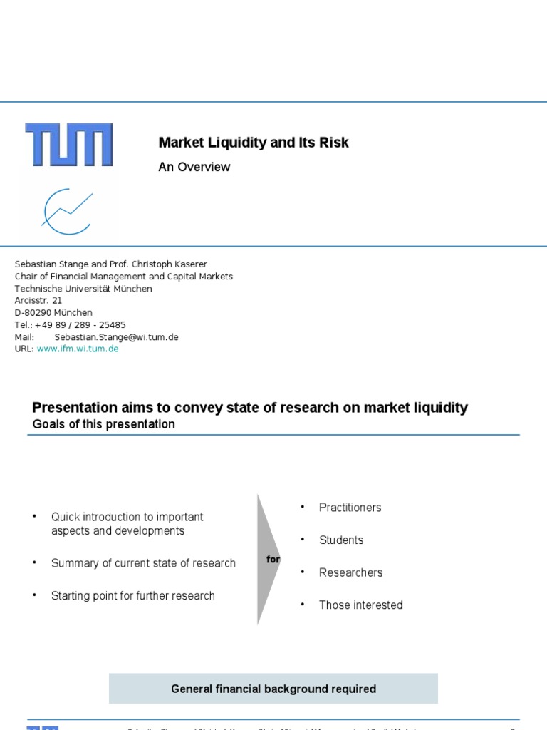 Market Liquidity and Its Risk - An Overview | PDF | Market Liquidity ...
