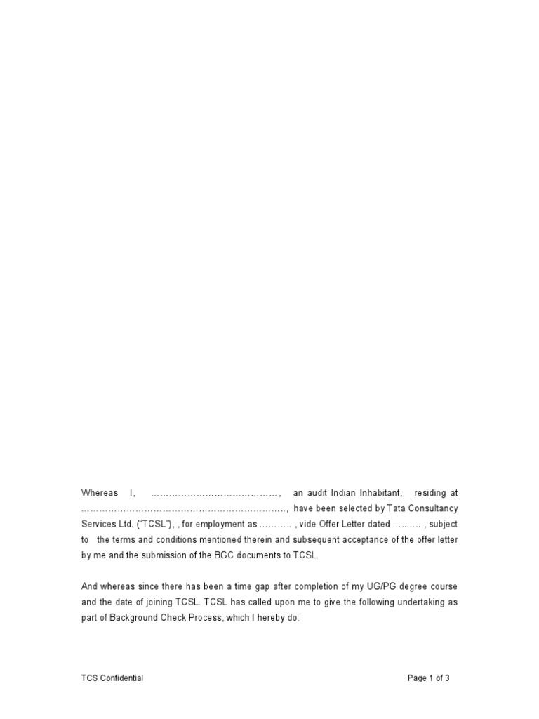 Non Criminal Affidavit | Witness | Government Information