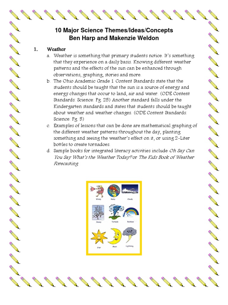 10 Major Science Themes/Ideas/Concepts Ben Harp and Makenzie Weldon ...