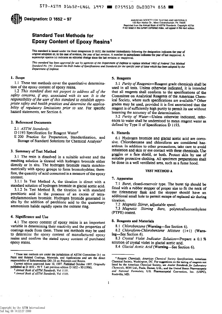 Astm d1652 | PDF