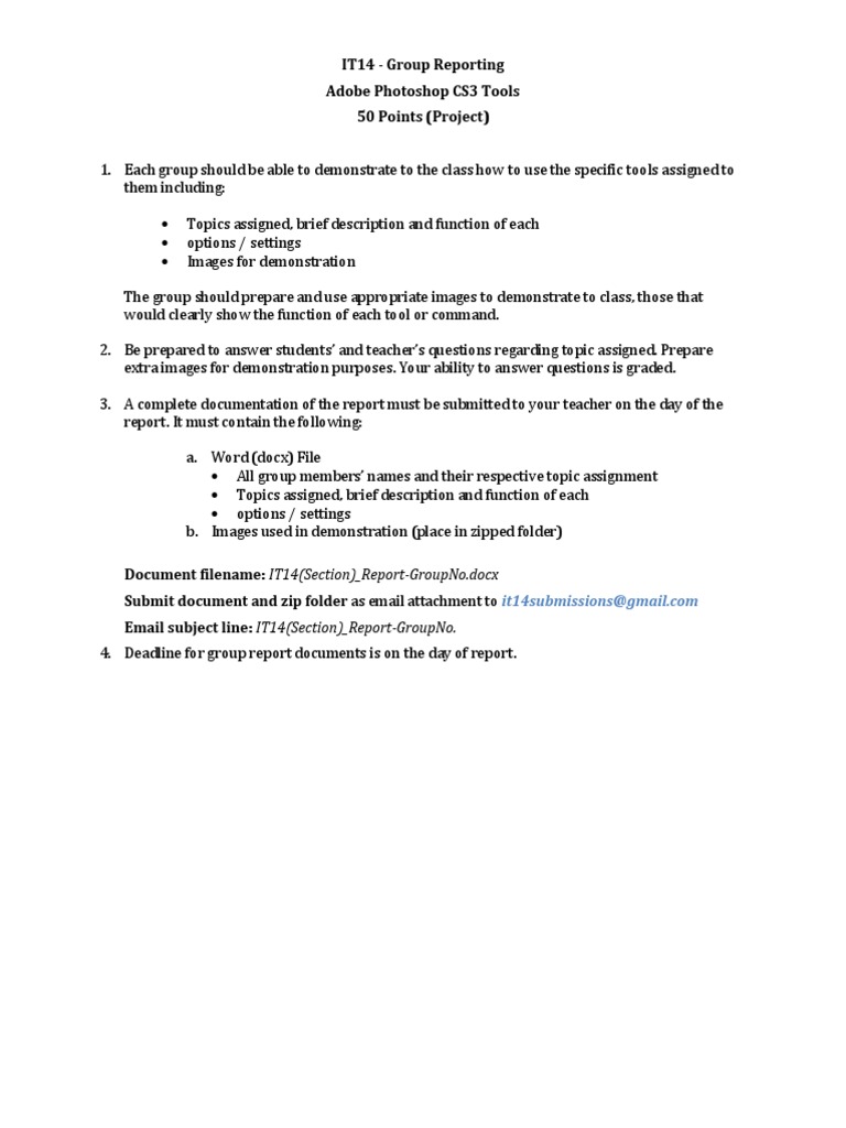 IT14 Group Report | PDF | Adobe Photoshop | Art Media