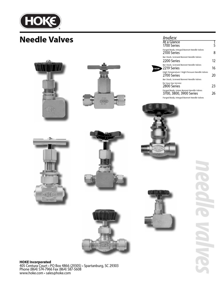 Hoke Needle Valves | PDF | Valve | Stainless Steel