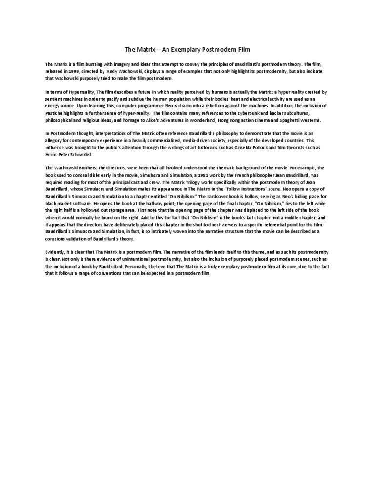 The Matrix | Download Free PDF | Cognitive Science | Science