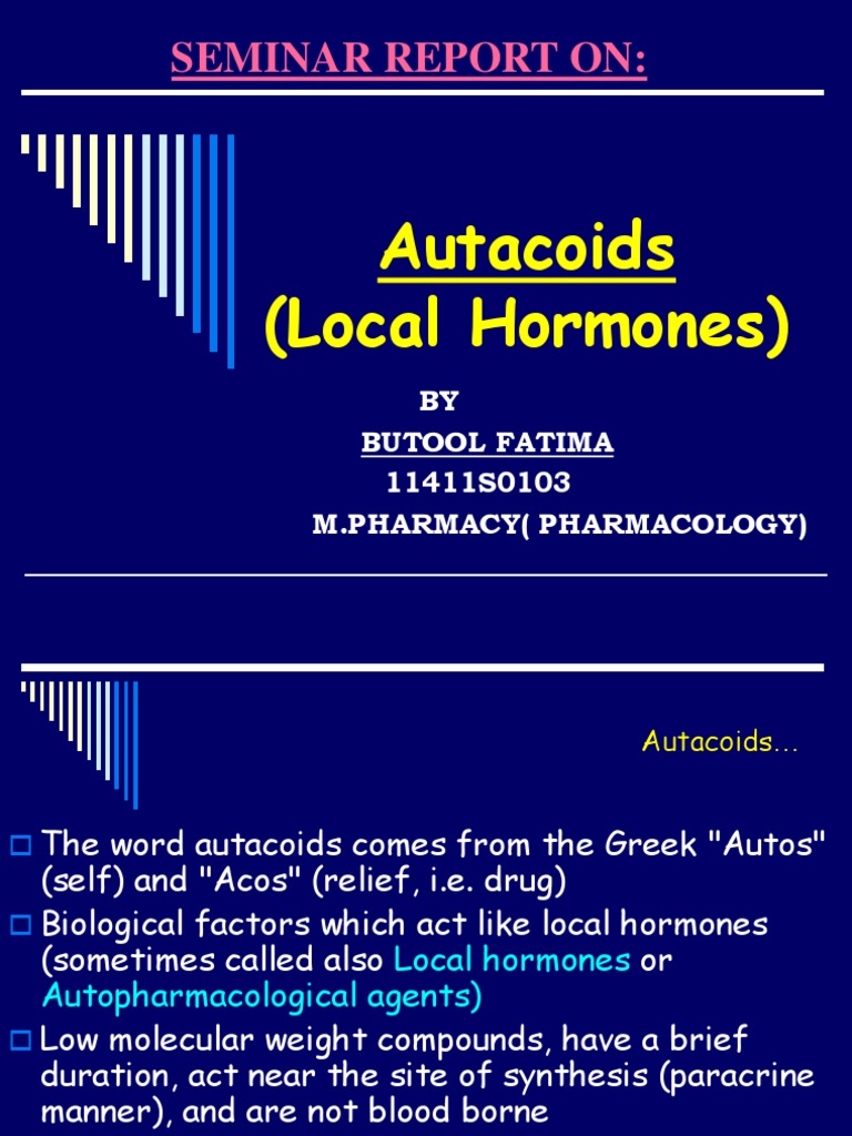 AUTACOIDS | PDF | Prostaglandin | Hormone