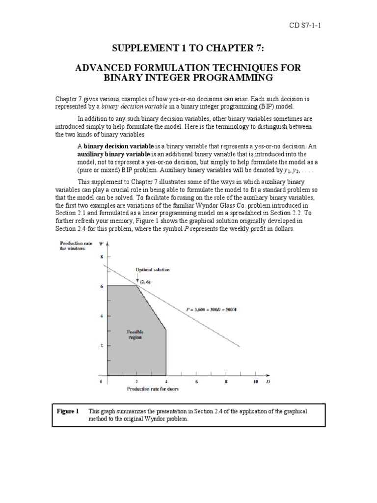 Chapter 7 Supplement 1 | PDF | Linear Programming | Operations Research