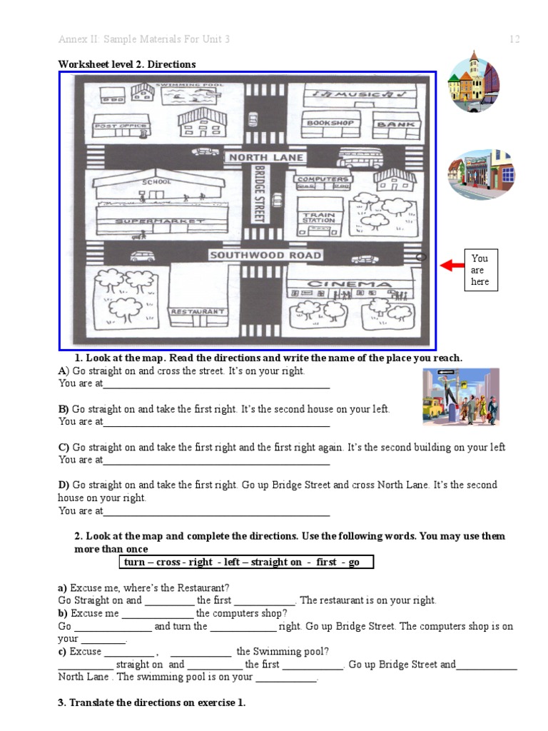 Directions Worksheet for Grade 2 | PDF