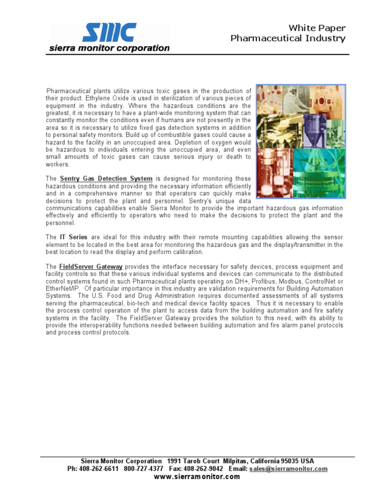 White Paper Pharmaceutical Industry | PDF | Building Automation ...