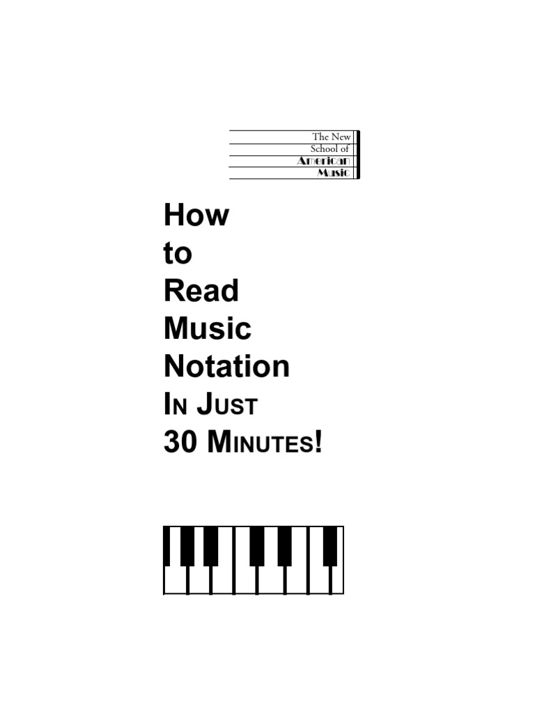 How To Read Music Notation in Just 30 Minutes | PDF