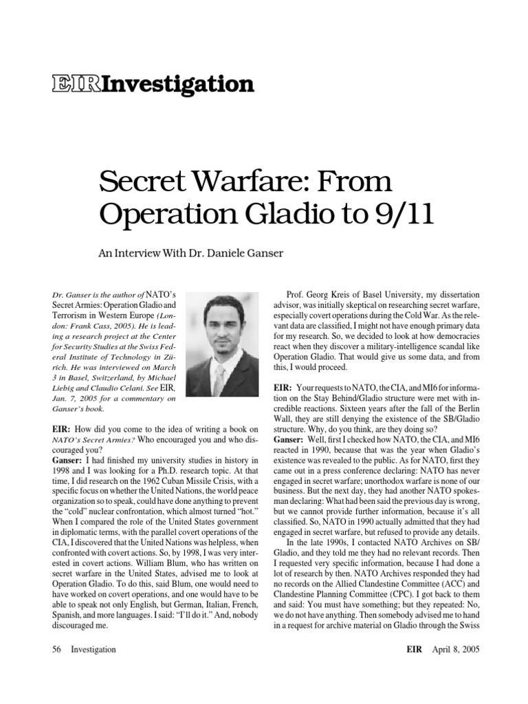 Secret Warfare: From Operation Gladio To 9/11 An Interview With Dr ...