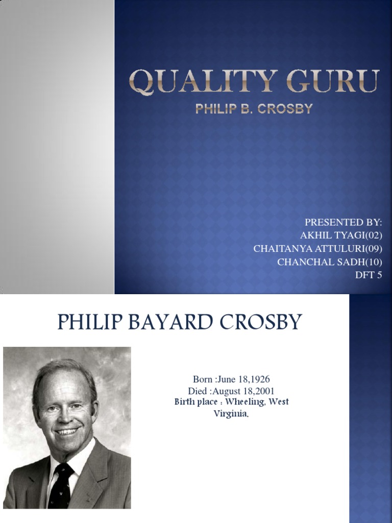 Quality Guru Crosby | PDF | Quality Management | Quality (Business)