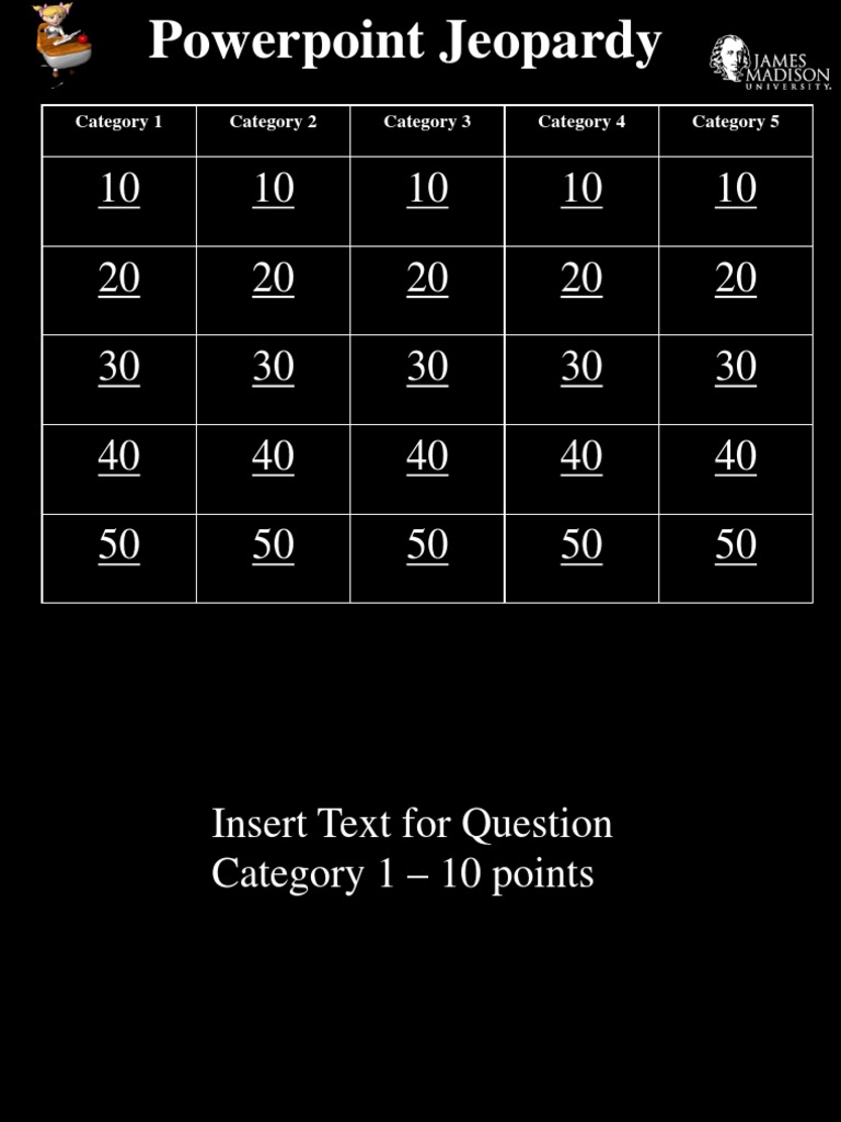 PowerPoint Jeopardy Game Template | PDF