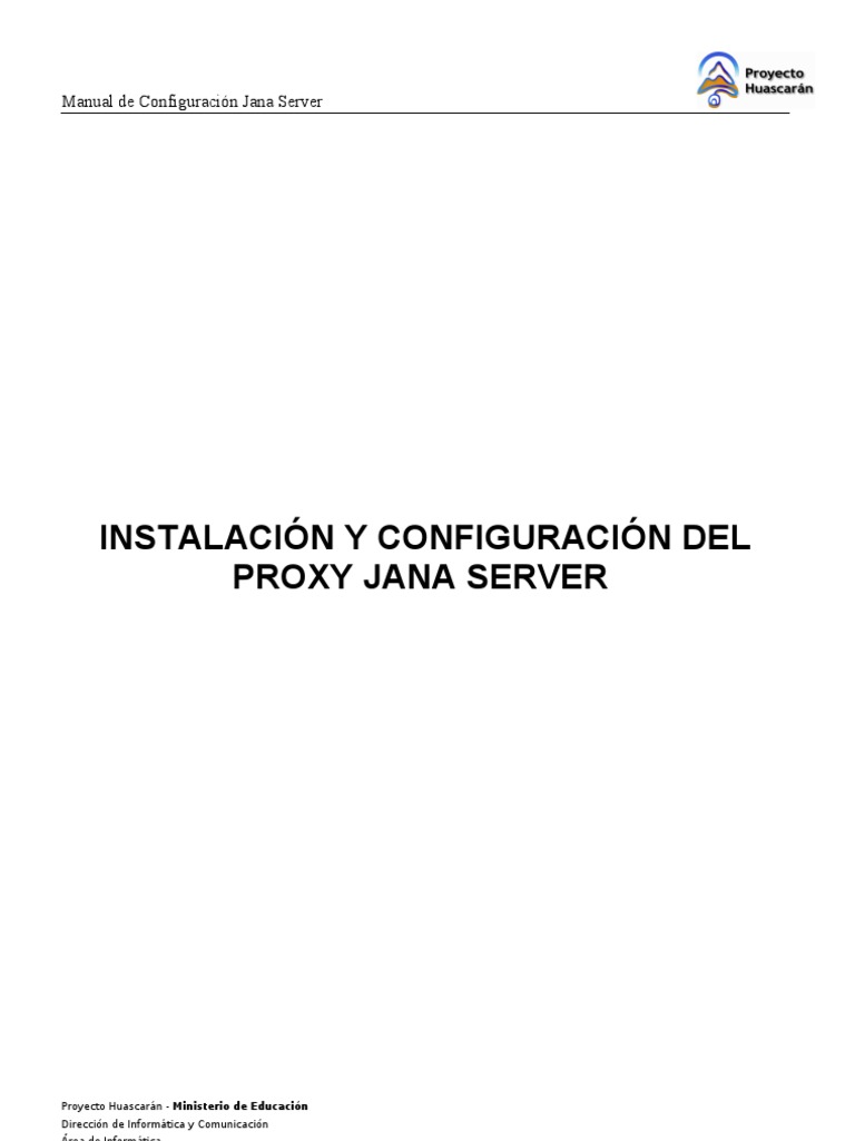 Instalacion Configuracion Jana Server | PDF