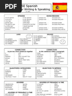 AQA GCSE Spanish Vocabulary | PDF | Sausage