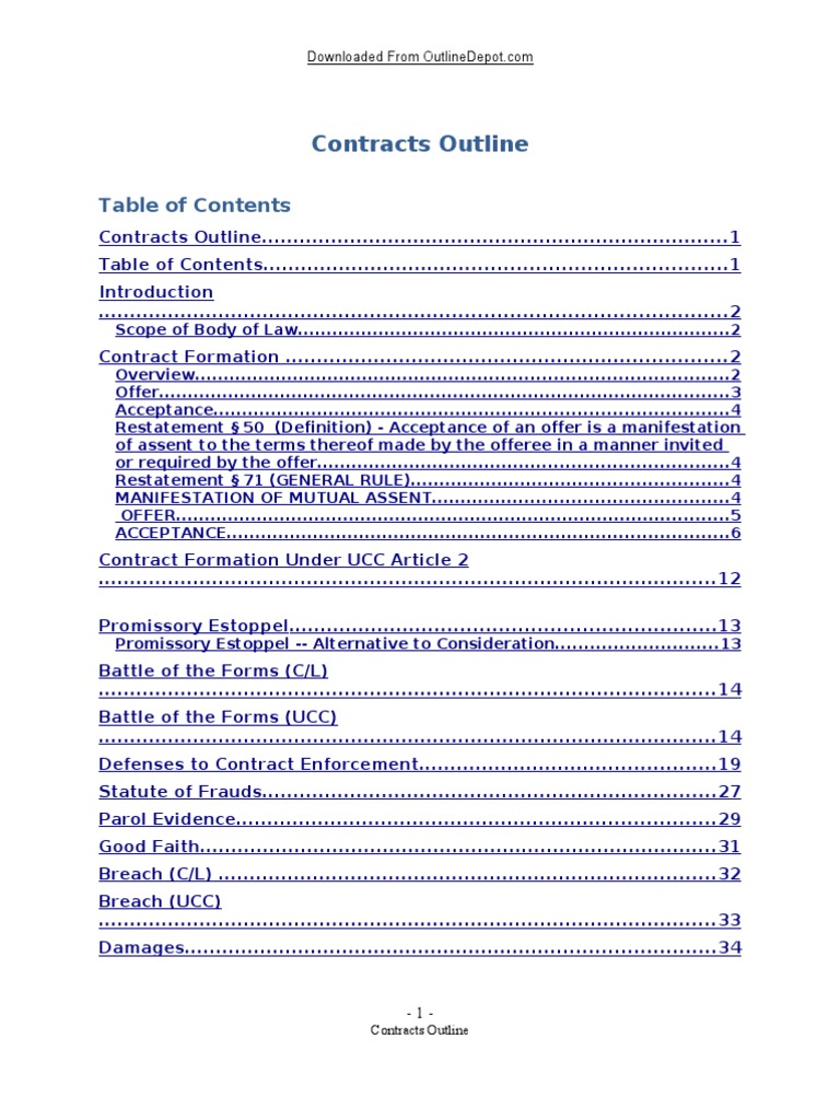 Contracts Fall2011 Ertman | PDF | Offer And Acceptance | Consideration
