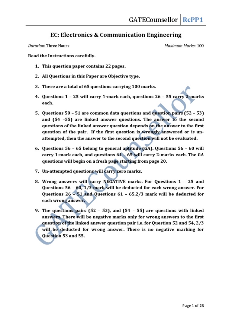 RCPP QuestionSet 1 | PDF | Bipolar Junction Transistor | Transmission Line