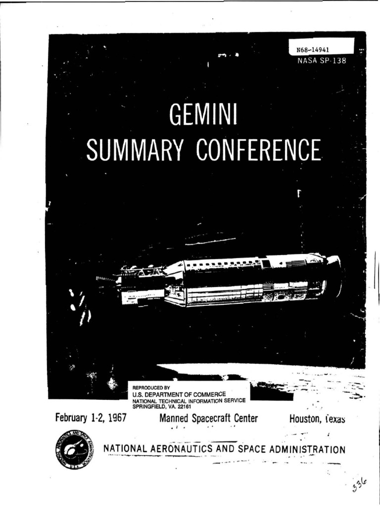 Gemini Sumary Conference | PDF | Space Rendezvous | Project Gemini
