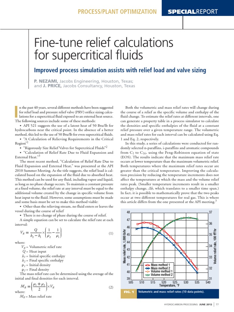 Supercritical Fluids PSV Sizing | PDF | Volume | Density