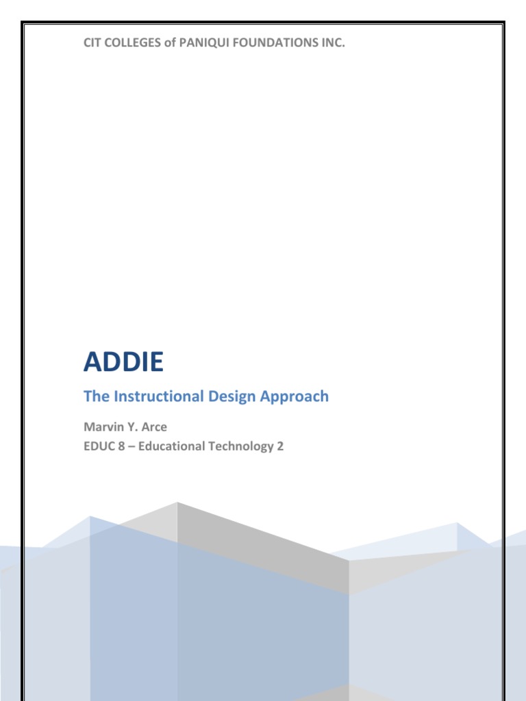 ADDIE Overview | PDF | Instructional Design | Educational Assessment