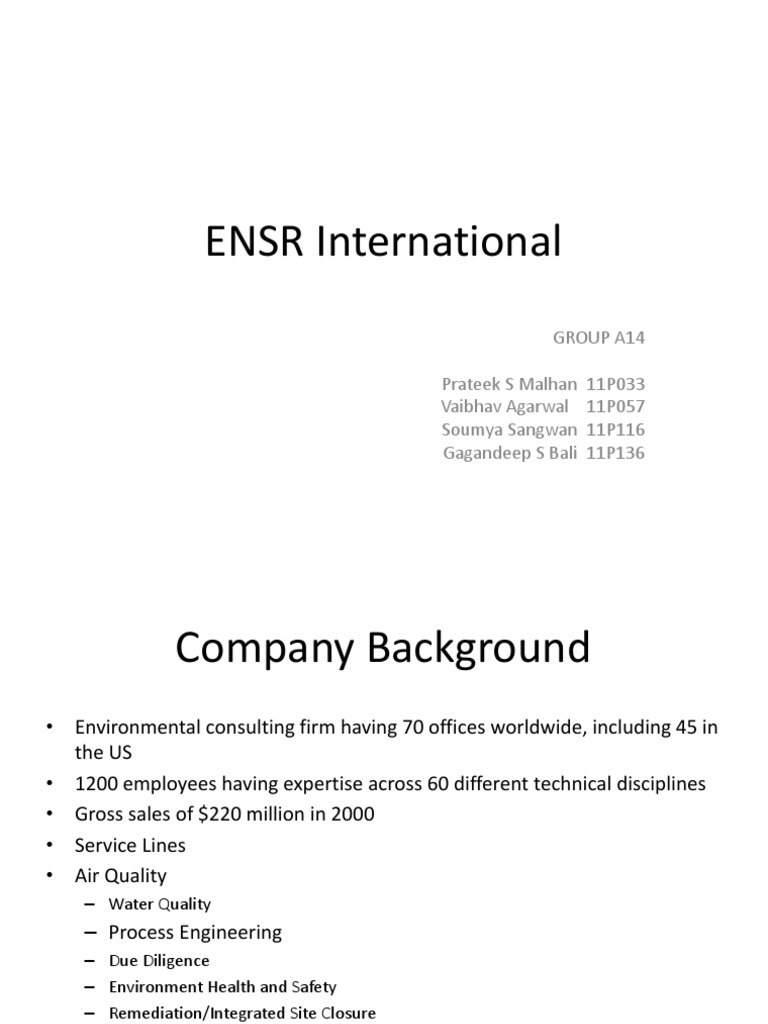 ENSR International | PDF