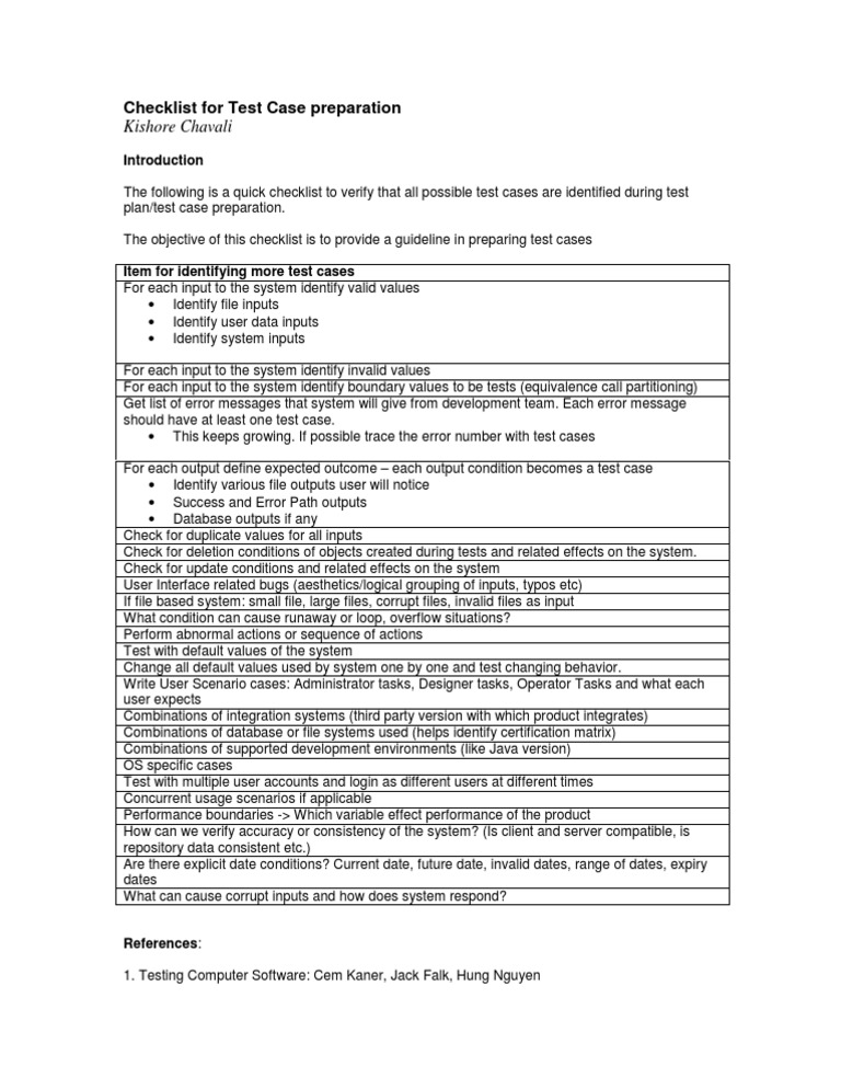 TC Checklist | PDF | Databases | Computer File