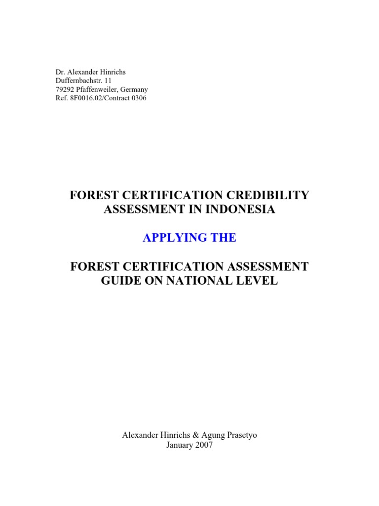 Forest Certification Assessment Guide | PDF | Forest Stewardship ...