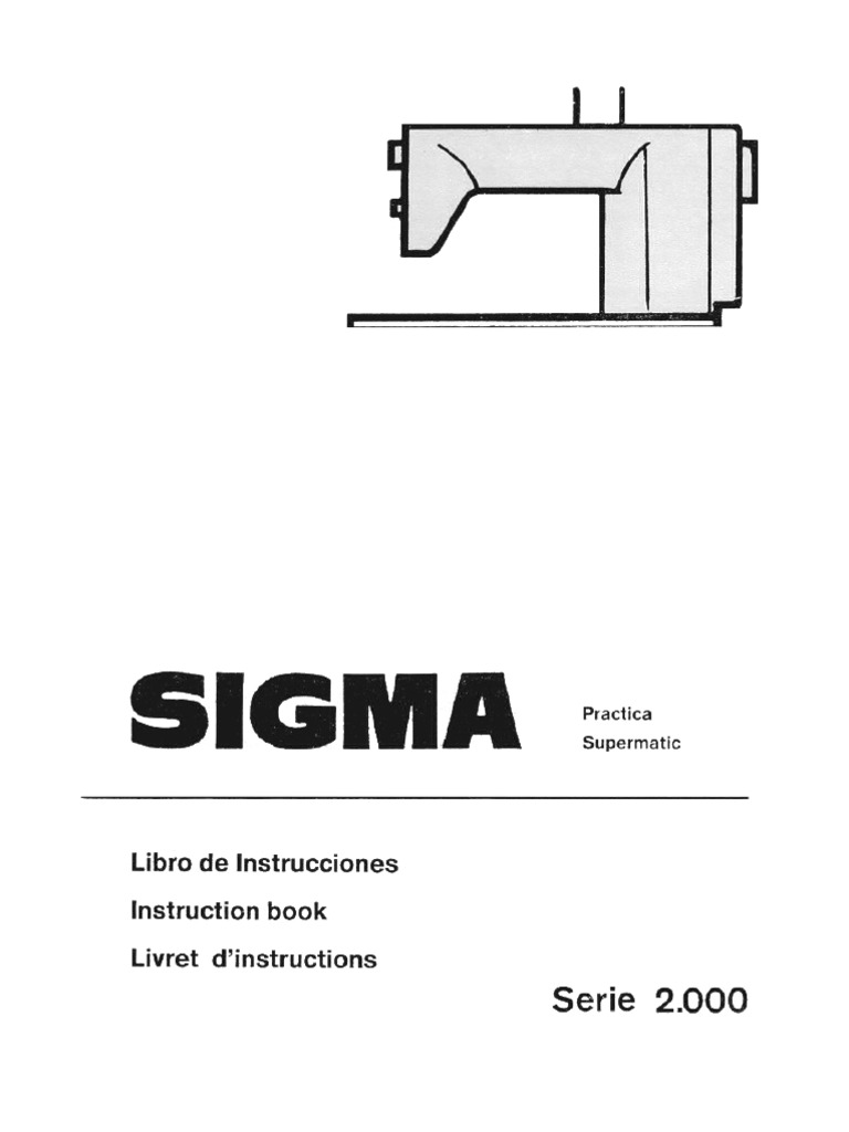 Libro de Instrucciones SIGMA Supermatic 2000 | PDF | Enchufes y tomas ...