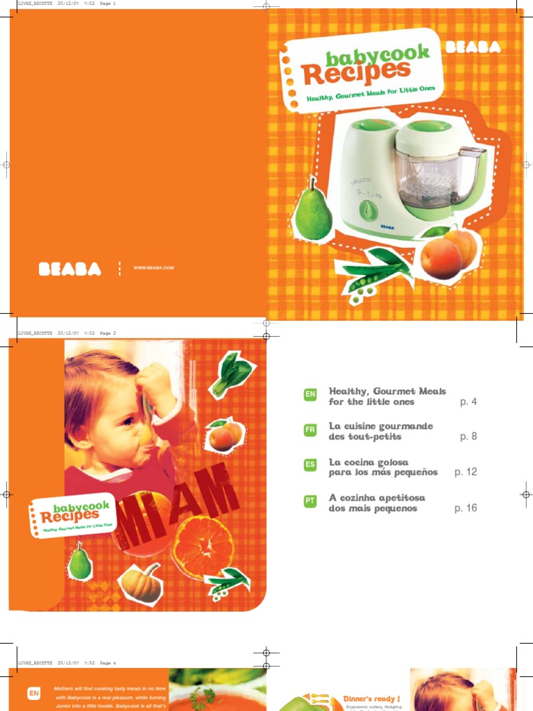 Beaba Babycook Recipe Book | PDF | Vegetables | Crops