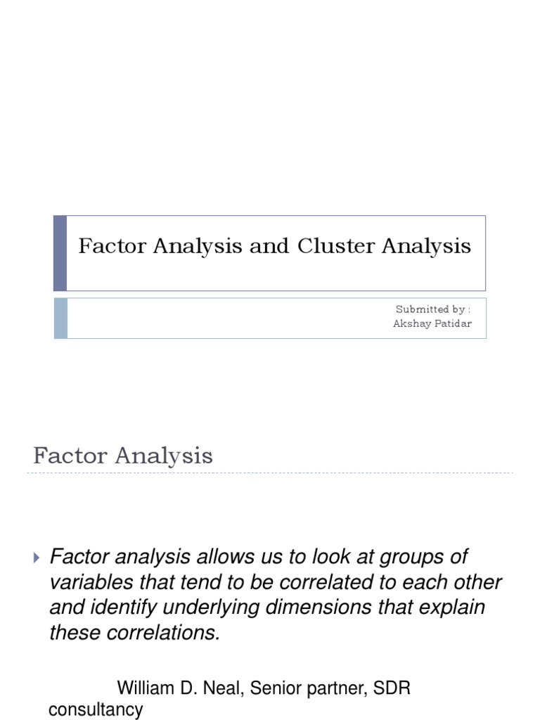 Factor and Cluster Analysis | PDF | Factor Analysis | Statistical Analysis