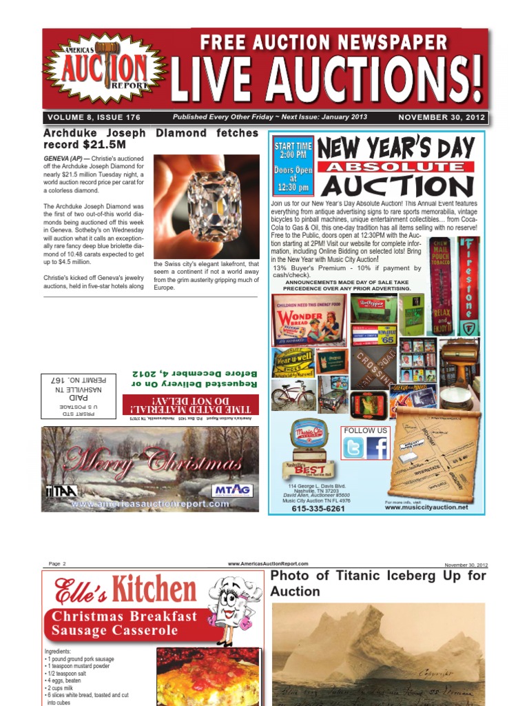 America's Auction Report | PDF | Auction | Foods