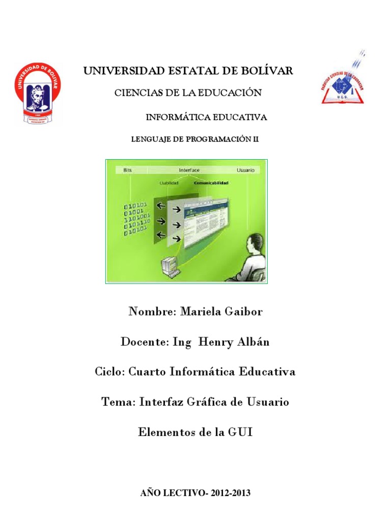 Interfaz Grafica de Usuario | Interfaces gráficas de usuario | Ventana ...