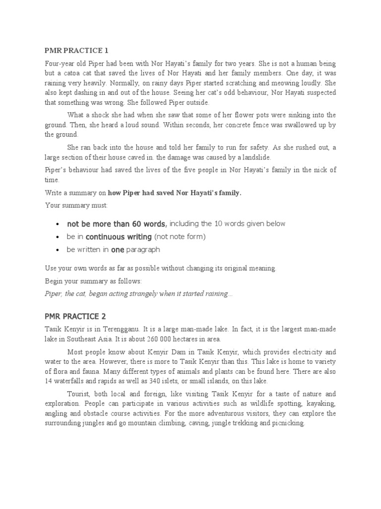 PMR Practice 1 | PDF