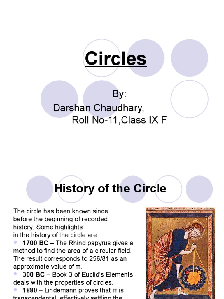 History and Facts About Circles | PDF | Circle | Area
