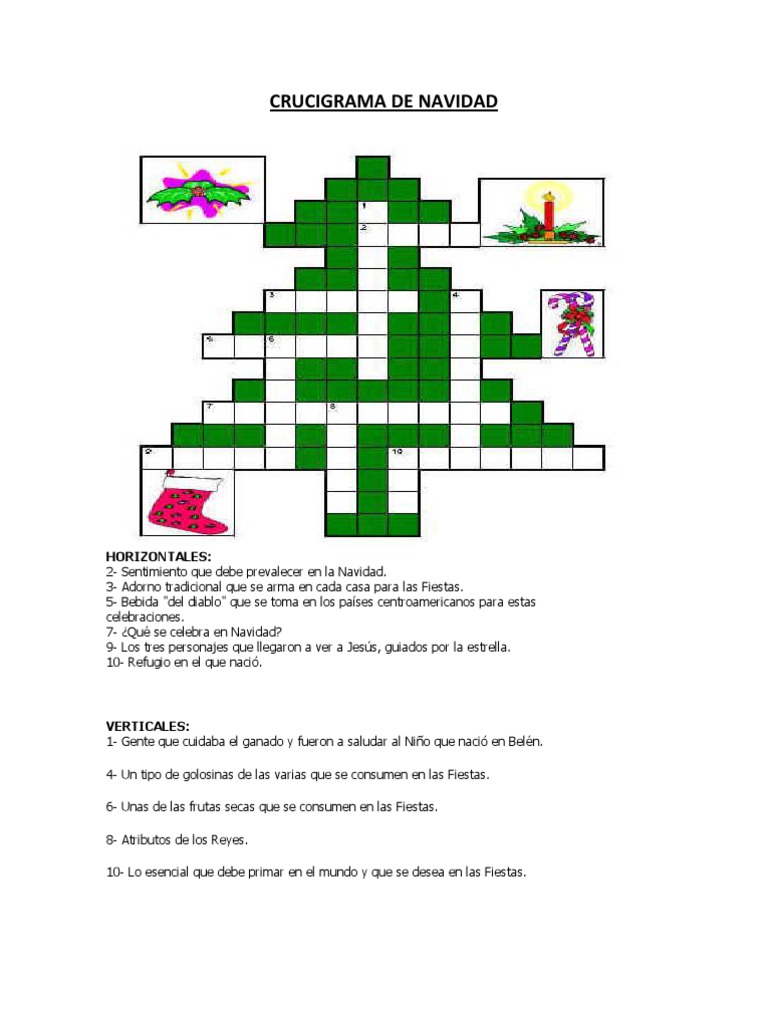 Crucigrama Navideño Resuelto | PDF | Navidad | Papa Benedicto Xvi