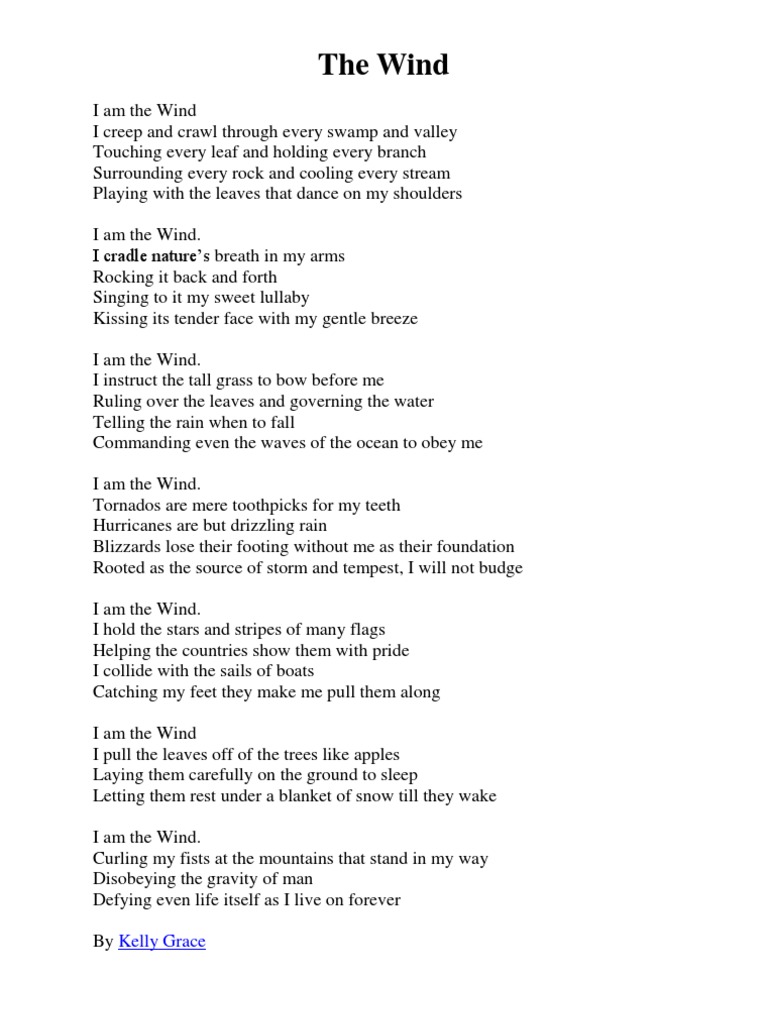 The Essence of the Wind Poem | PDF