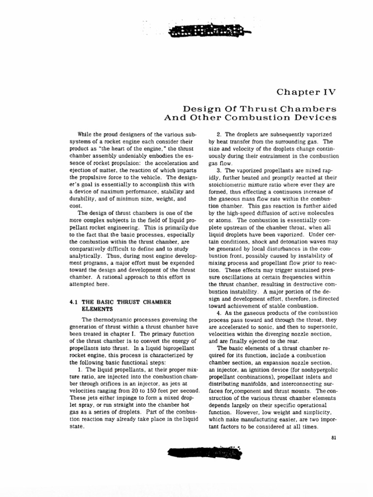 Design of Thrust Chambers and Other Combustion Devices | PDF | Rocket ...