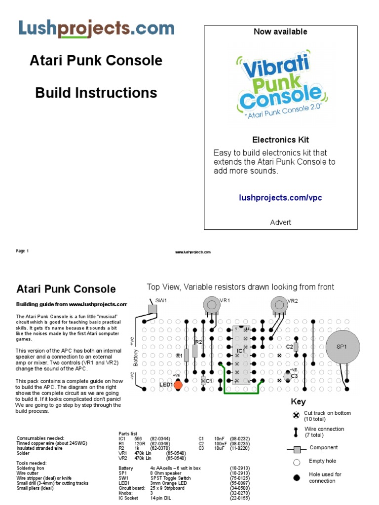 Atari Punk Console | PDF | Capacitor | Resistor