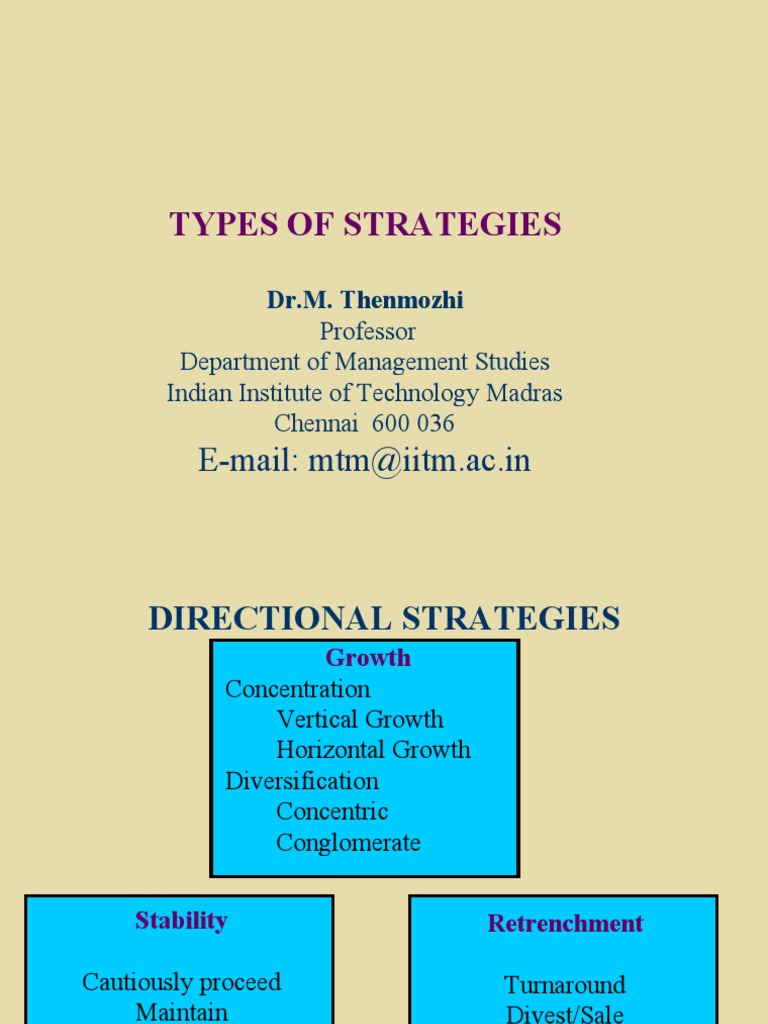 Strategic Alternatives in Management | PDF | Strategic Management ...