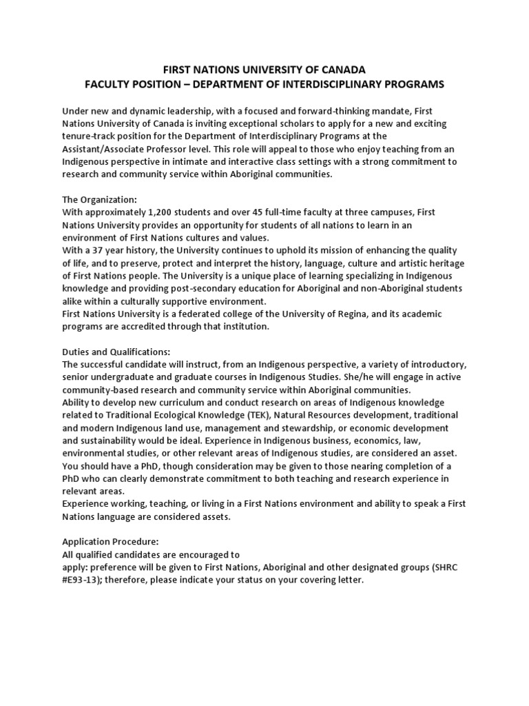 First Nations University of Canada | PDF | First Nations | University