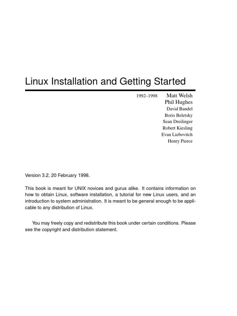 Linux Installation Guide v3.2 | PDF | Linux | Unix