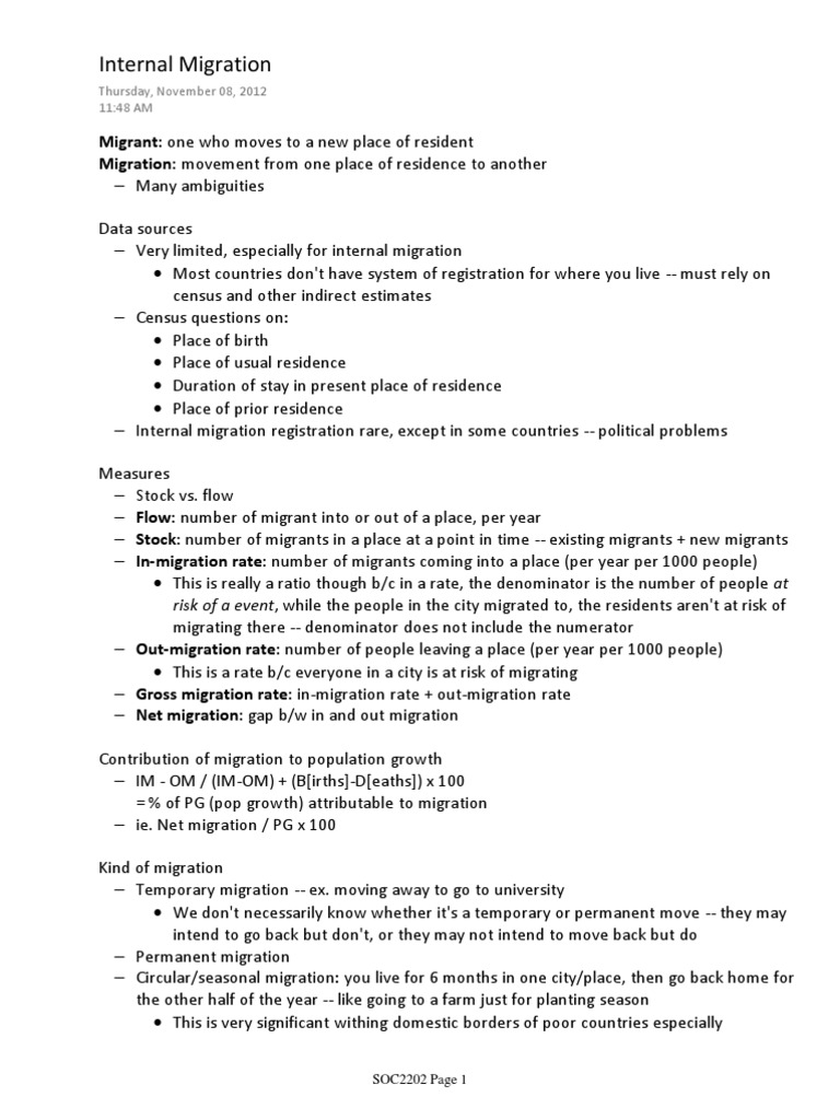 Internal Migration Explained: Push-Pull Factors, Consequences and ...