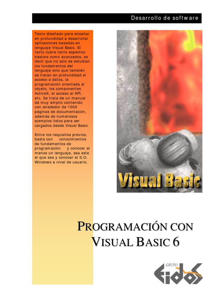 Programacion - Con.visual - Basic.6. .Grupo - Eidos | PDF | Active X Data Objects | Básico