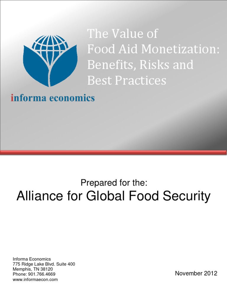 The Value of Food Aid Monetization: Benefits, Risks and Best Practices ...