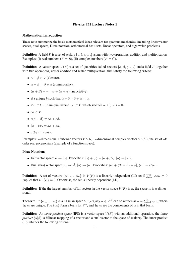 Lecture | PDF | Wave Function | Eigenvalues And Eigenvectors