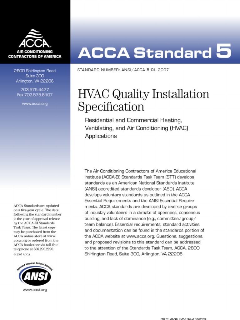 Acca | PDF | Hvac | Duct (Flow)